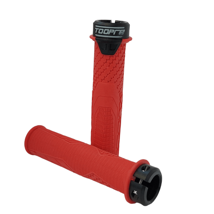 Red Snake Skin Rubber Hand Grips - mountain-bike-hippo
